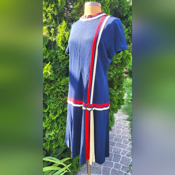 Jules Wyn | Dresses | Vintage Julewyn New York Midi Patriotic Dress Red ...